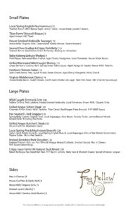 Menu – Frog Hollow Tavern